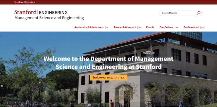 美国研究生项目 | 斯坦福大学 - 管理科学与工程硕士 Stanford University - MS in Management Science and Engineering - 知乎