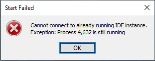 pycharm启动失败Cannot connect to already running IDE instance. Exception: Process 7,927 is still ...