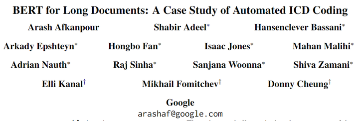 BERT for Long Documents: A Case Study of Automated ICD Coding - 知乎