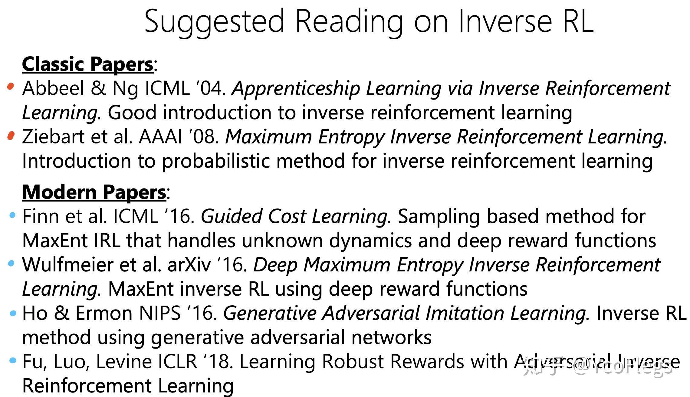[文献]Maximum Entropy Inverse Reinforcement Learning - 知乎