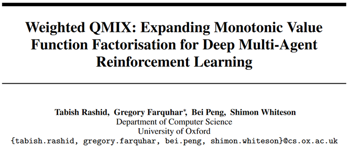 【MARL】Weighted QMIX - 知乎