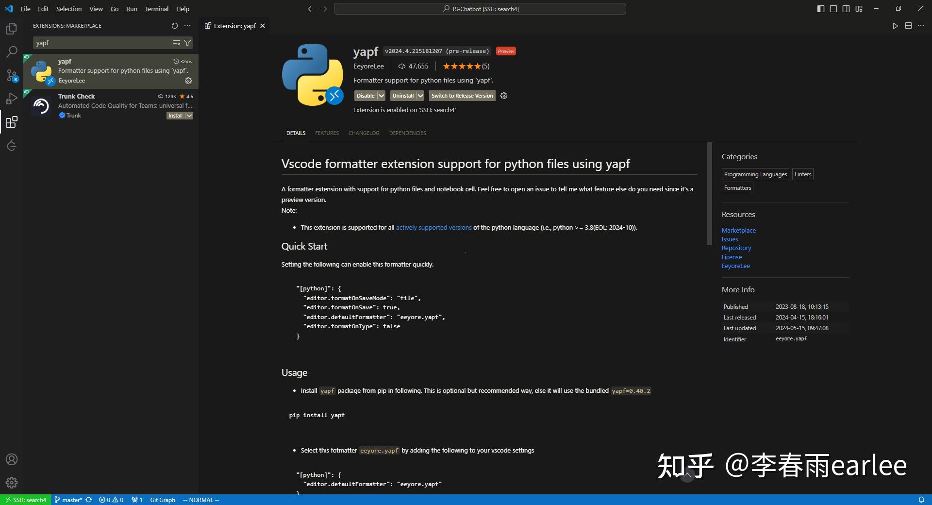 VSCode中yapf自动格式化设置 - 知乎
