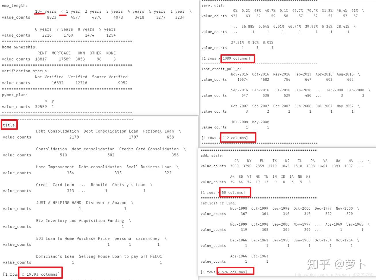Python Pandas 选出指定类型的所有列,统计列的各个类型的数量并进行探索性数据分析 知乎