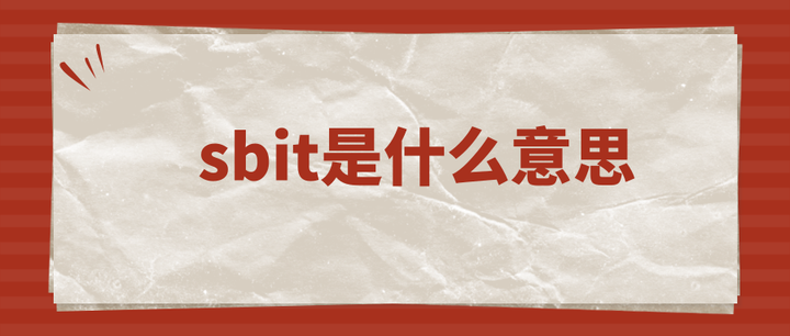 sbit是什么意思 - 知乎