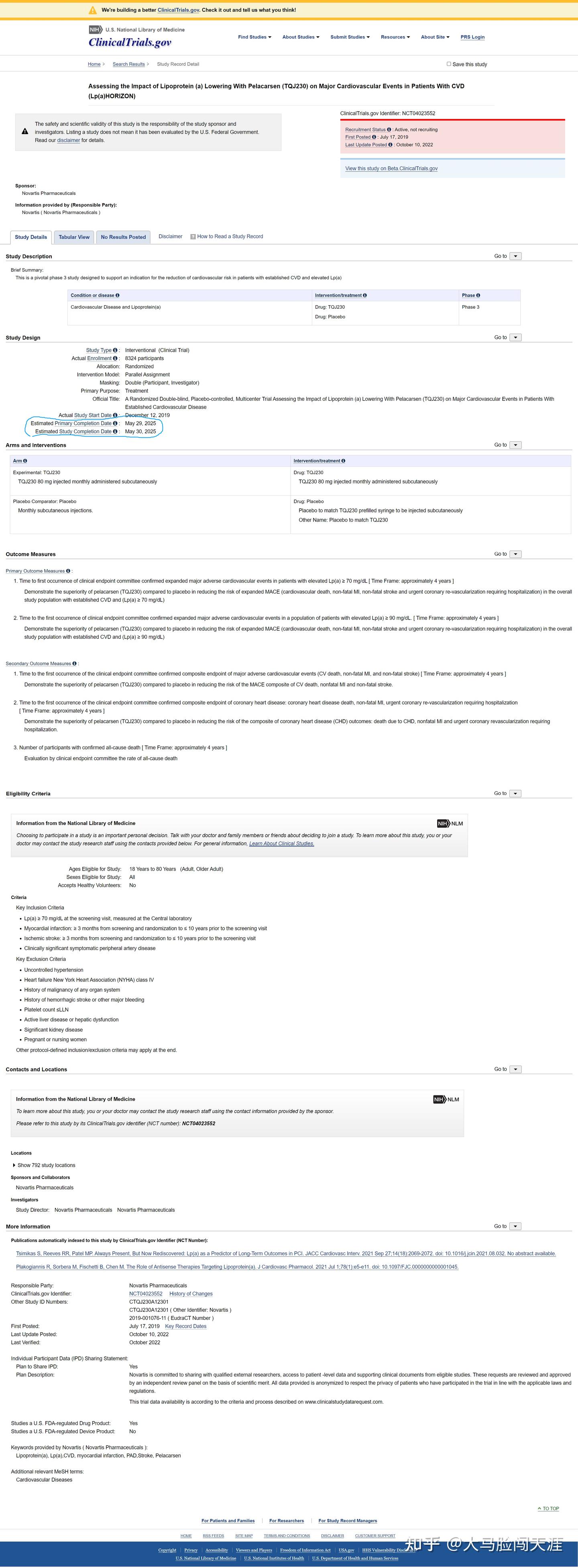 降脂蛋白a（Lipoprotein(a) ）特效药TQJ230，改名了，现在叫Pelacarsen - 知乎
