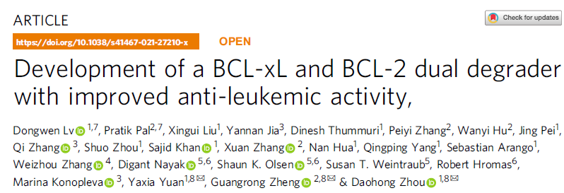 开发具有改善的抗白血病活性的BCL-xL和BCL-2双降解剂 - 知乎