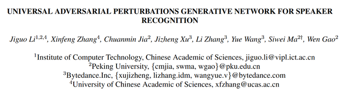【论文阅读】UNIVERSAL ADVERSARIAL PERTURBATIONS GENERATIVE NETWORK FOR SPEAKER RECOGNITION - 知乎