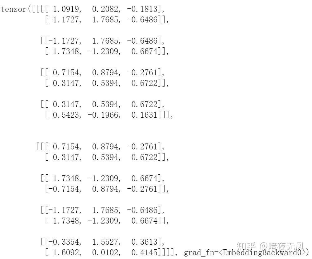 无脑入门pytorch系列（一）—— nn.embedding - 知乎