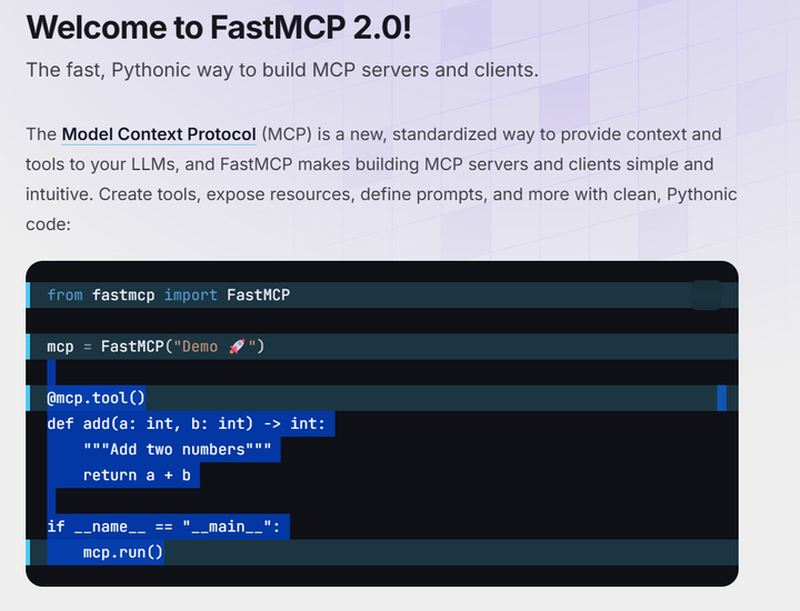 fastmcp: 更好用的 MCP Python 框架 - 知乎