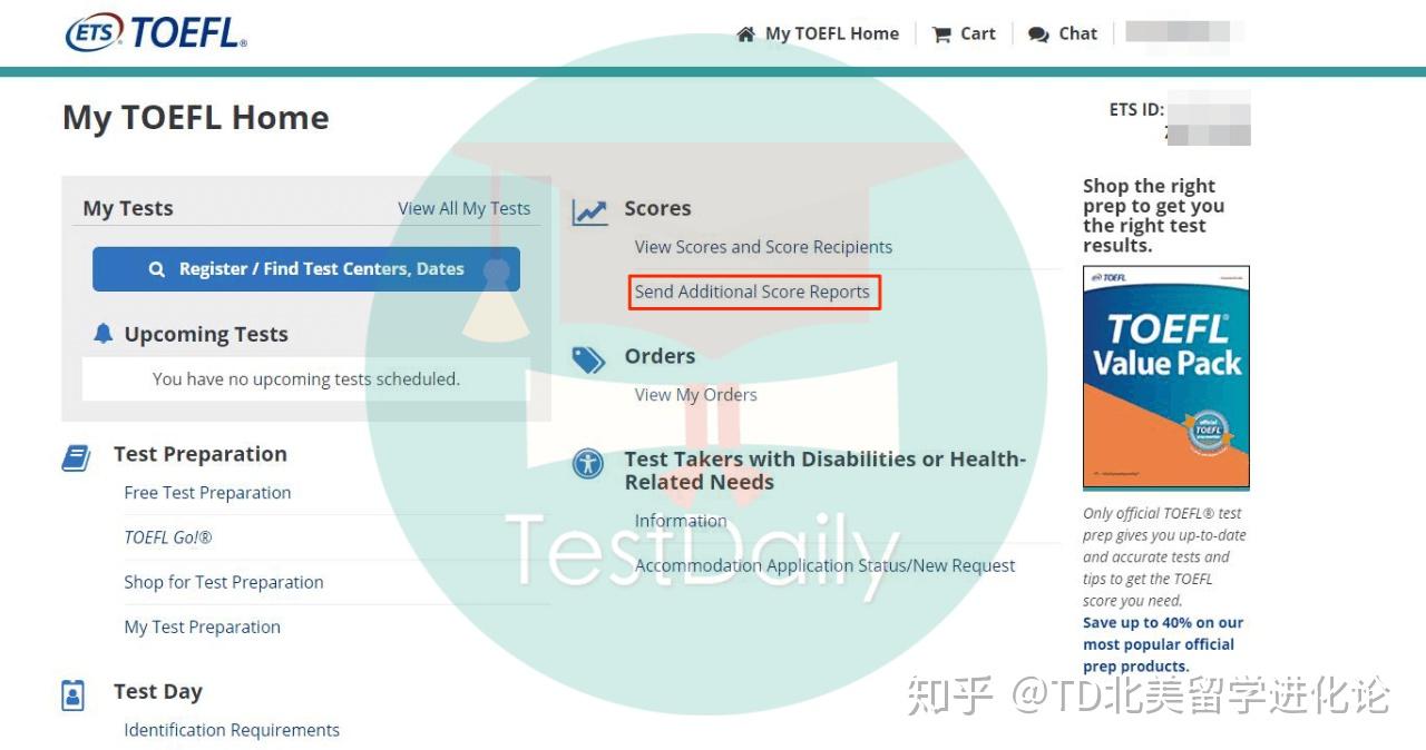 ETS托福官网送分详细流程-ETS官方托福电子成绩送分步骤图解 - 知乎