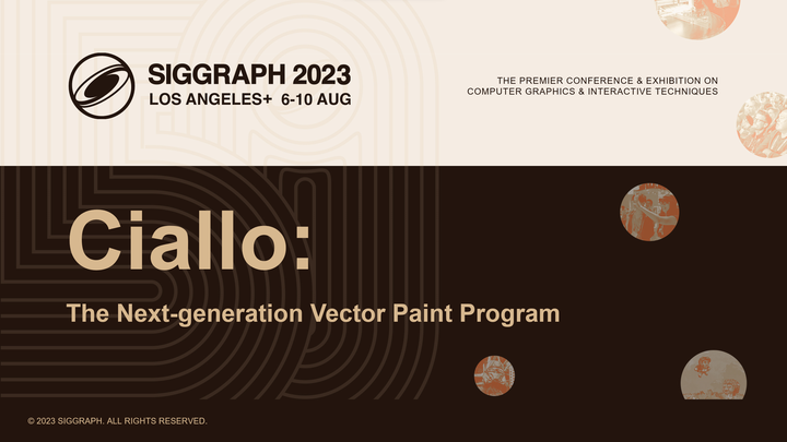 [中文摘要]次世代矢量绘图软件Ciallo -- SIGRRAPH 2023 Talk - 知乎