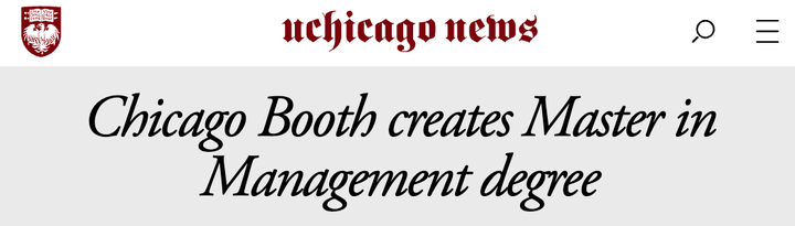 芝加哥大学商学院88年首次开启新硕士项目管理硕士 - 知乎