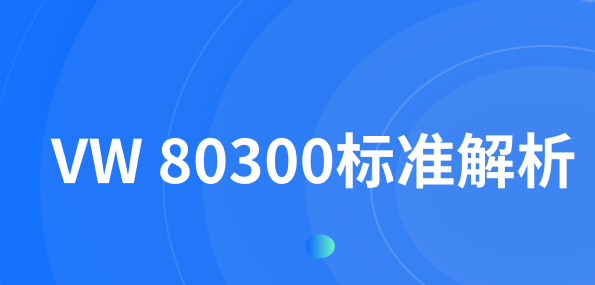VW 80300标准解析 - 知乎