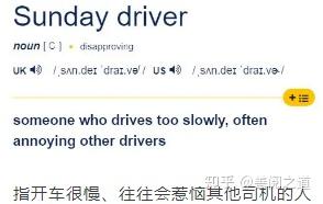 “Sunday driver”是什么意思？一起来看看 - 知乎