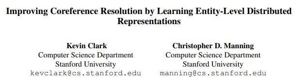 Improving Coreference Resolution - 知乎