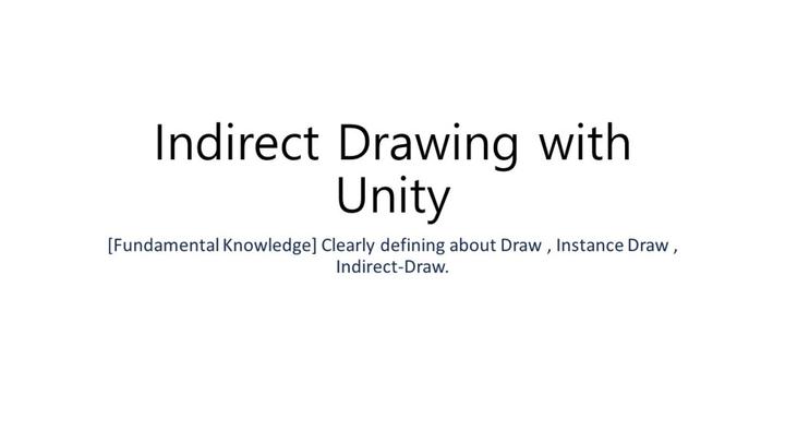 Indirect Drawing with Unity - 知乎