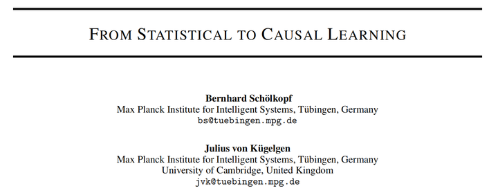 [Paper notes] From Statistical to Causal Learning 1 - 知乎