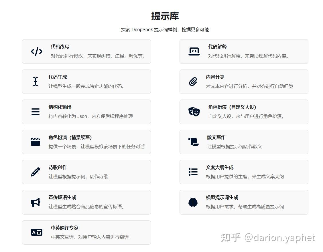 DeepSeek官方提示词网站来了！ - 知乎
