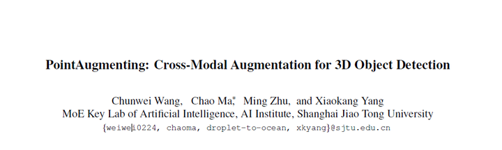 Cvpr2021 3d Detection Pointaugmenting 知乎