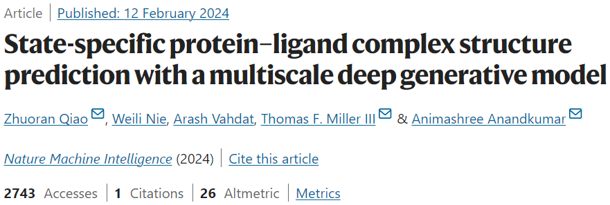 超越AF2？Iambic、英伟达、加州理工学院开发多尺度深度生成模型，进行状态特异性蛋白质-配体复合物结构预测 - 知乎