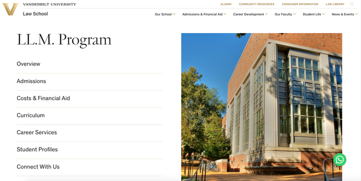 美国研究生项目｜范德堡大学 - 法学硕士 Vanderbilt University - Master of laws (LL.M.) - 知乎