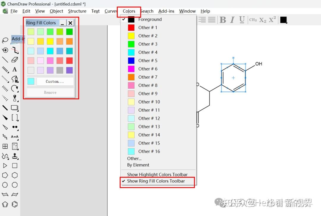 ChemDraw绘制高级美观的化学结构式 - 知乎