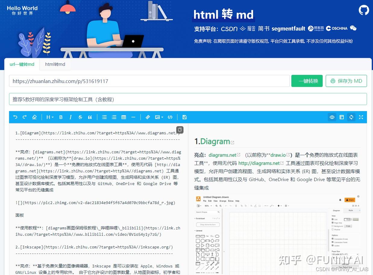 好用的网页内容转Markdown工具 - 知乎