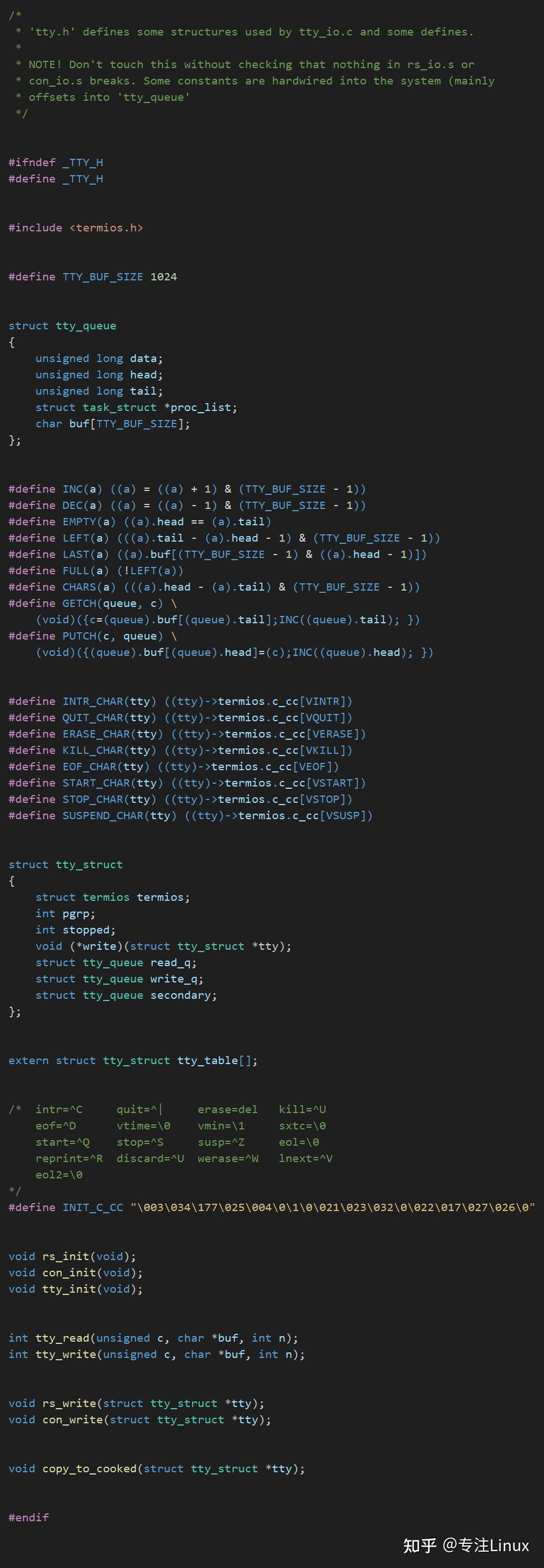 【Linux102】27-include/linux/tty.h - 知乎