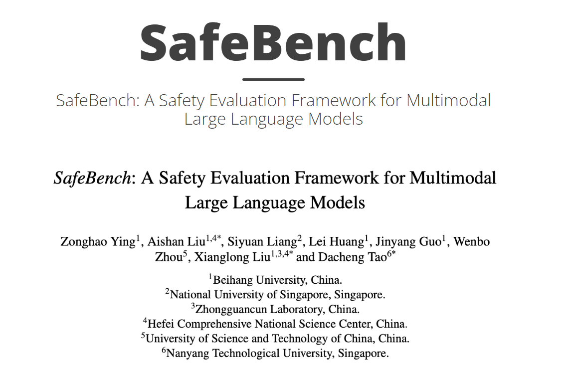 SafeBench：多模态大模型安全评估框架，揭示MLLM安全隐患 - 知乎
