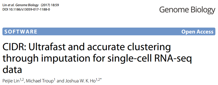 单细胞RNA序列数据快速聚类算法CIDR|论文翻译 - 知乎