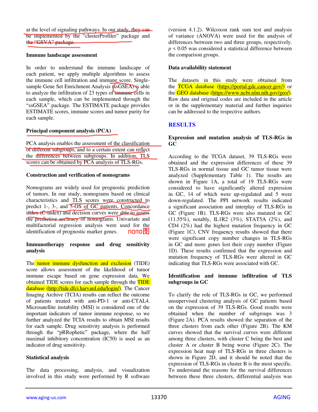 三级淋巴结构相关基因在胃癌预后预测、分子亚型和免疫浸润中的综合分析 - 知乎