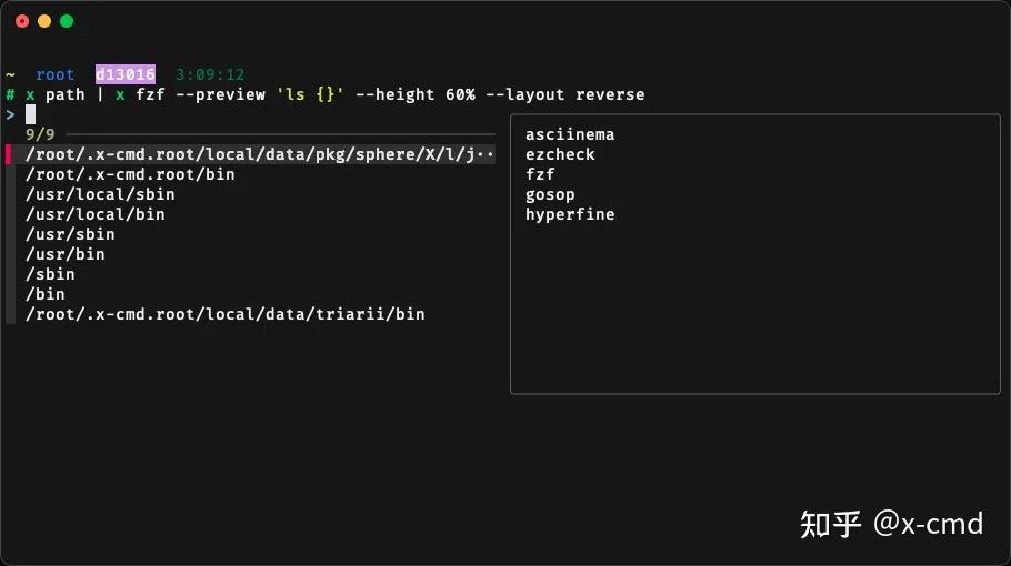 📦 x-cmd pkg | fzf (3) - fzf 颜值大改造，自定义界面布局与配色，打造炫酷终端 - 知乎