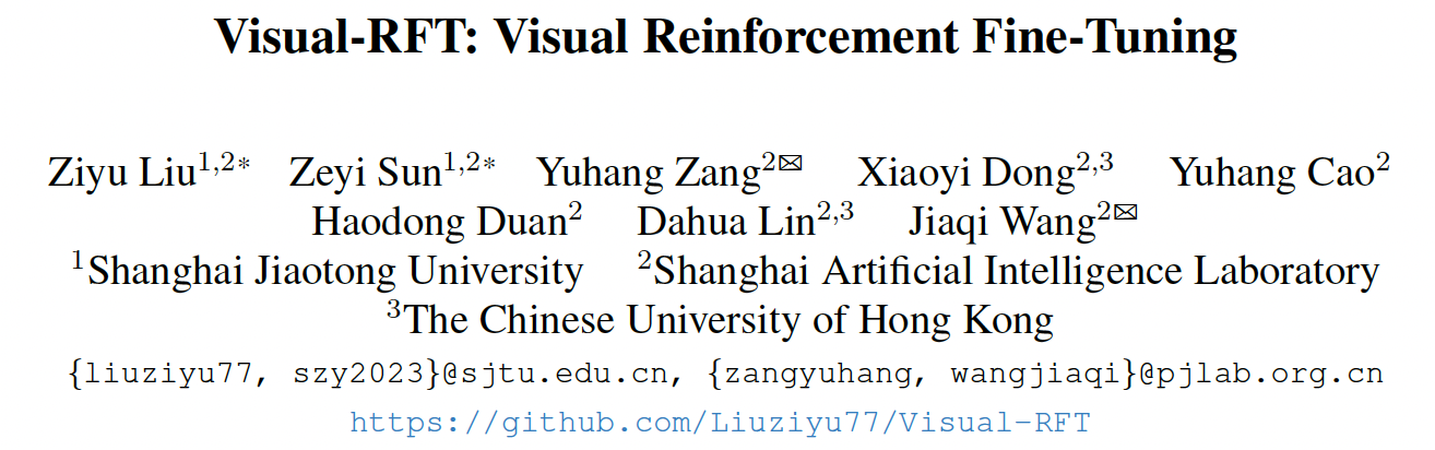 论文翻译：Visual-RFT 视觉强化微调 - 知乎