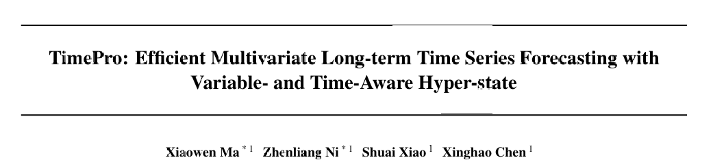 ICML 25 | 华为诺亚方舟：TimePro高效多元时序预测 - 知乎