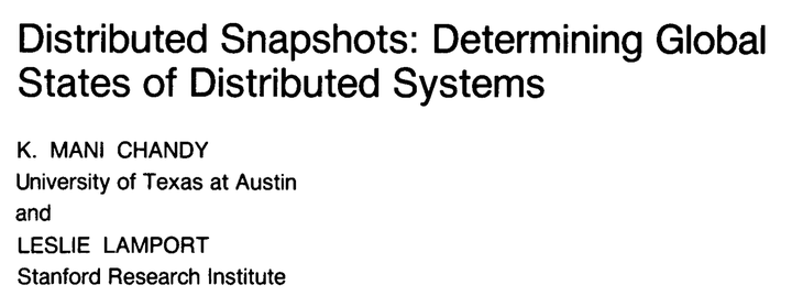简单解释: 分布式快照(Chandy-Lamport算法) - 知乎