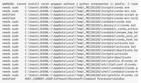 解决conda的“WARNING: Cannot install xonsh wrapper without a python interpreter in pref...”问题 - 知乎