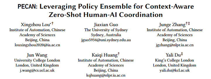 【MARL】Policy Ensemble Context Aware Zero-Shot Human-AI Coordination - 知乎