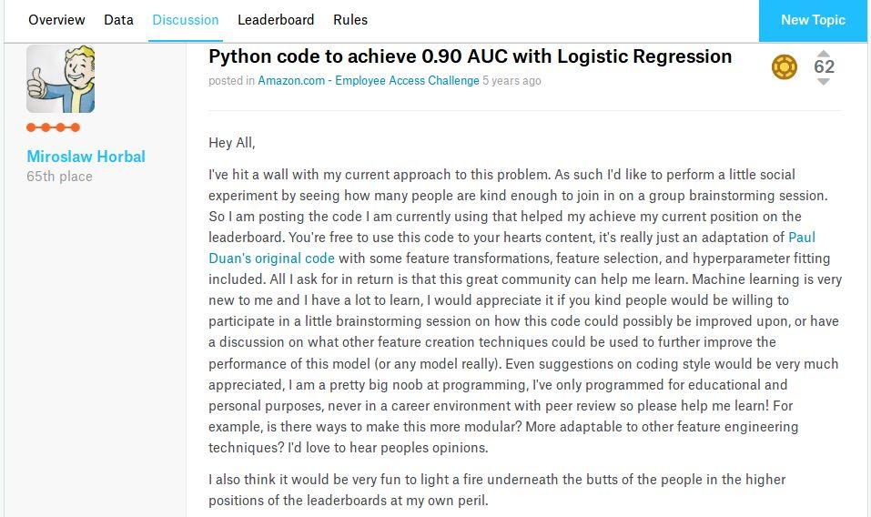 手把手教你用Kaggle开启机器学习之旅（附资源链接） - 知乎