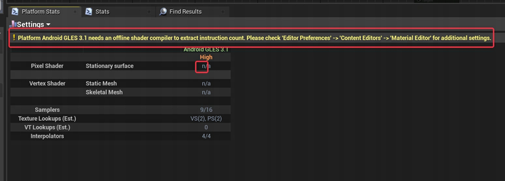 Unreal编译GLES提示：Platform Android GLES X needs an offline shader compiler to extract instruction ...