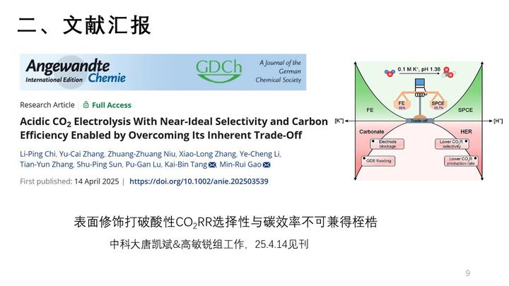 【讲组会05】Angew：表面修饰打破酸性CO2RR选择性与碳效率不可兼得桎梏 - 知乎