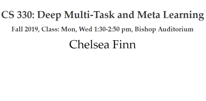 [CS330: Deep Multi-Task and Meta Learning]学习笔记[1] - 知乎