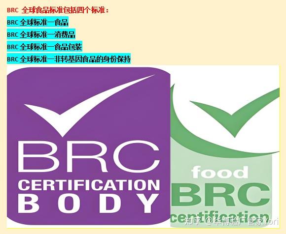 BRC认证标准及等级！ - 知乎