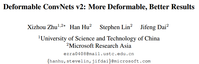 Deformable ConvNets v2 - 知乎