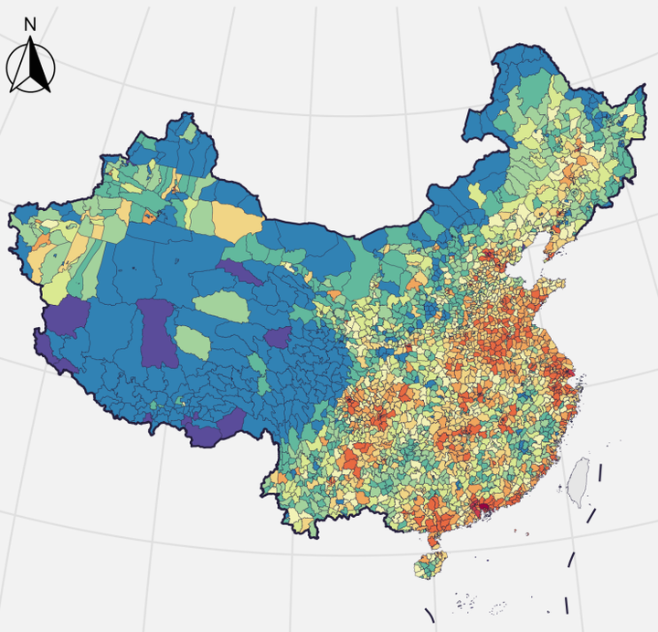 R语言ggplot2绘制规范的中国地图（省市县三级） - 知乎