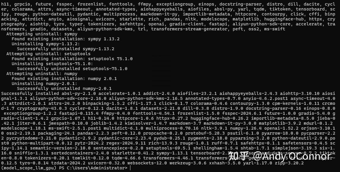 【LLM模型】【自我认知微调】实践基于【ModelScope】的【ms-swift】框架【GPU】方式 - 知乎