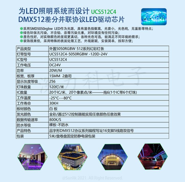 深力科UCS512C4 DMX512差分并联协议LED驱动芯片 说明使用介绍 - 知乎