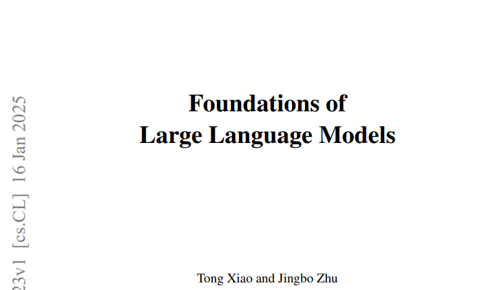 人工智能新书推荐（附下载链接）：Foundations of Large Language Models - 知乎
