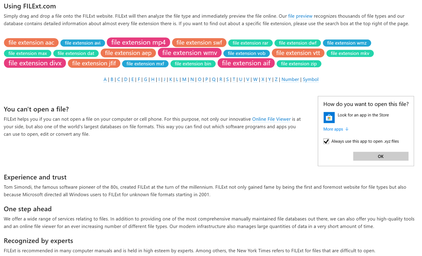 推荐网站：FILExt——查找各种格式文件的打开方式 - 知乎