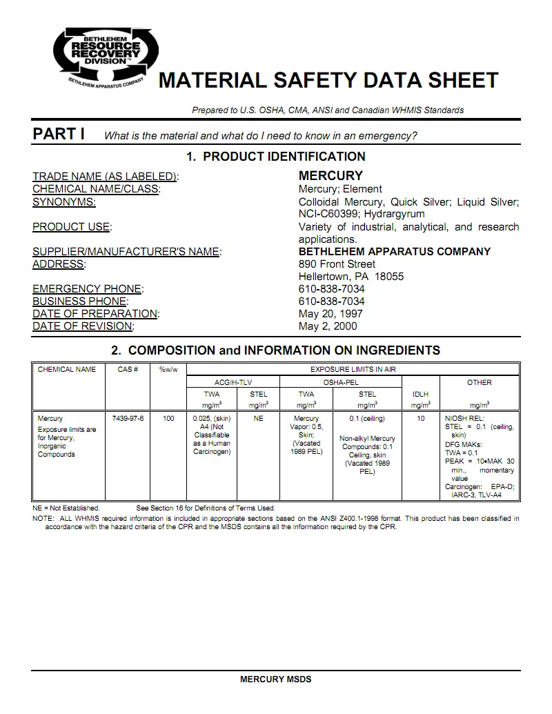 MSDS (Material Safety Data Sheet)是什么？ - 知乎