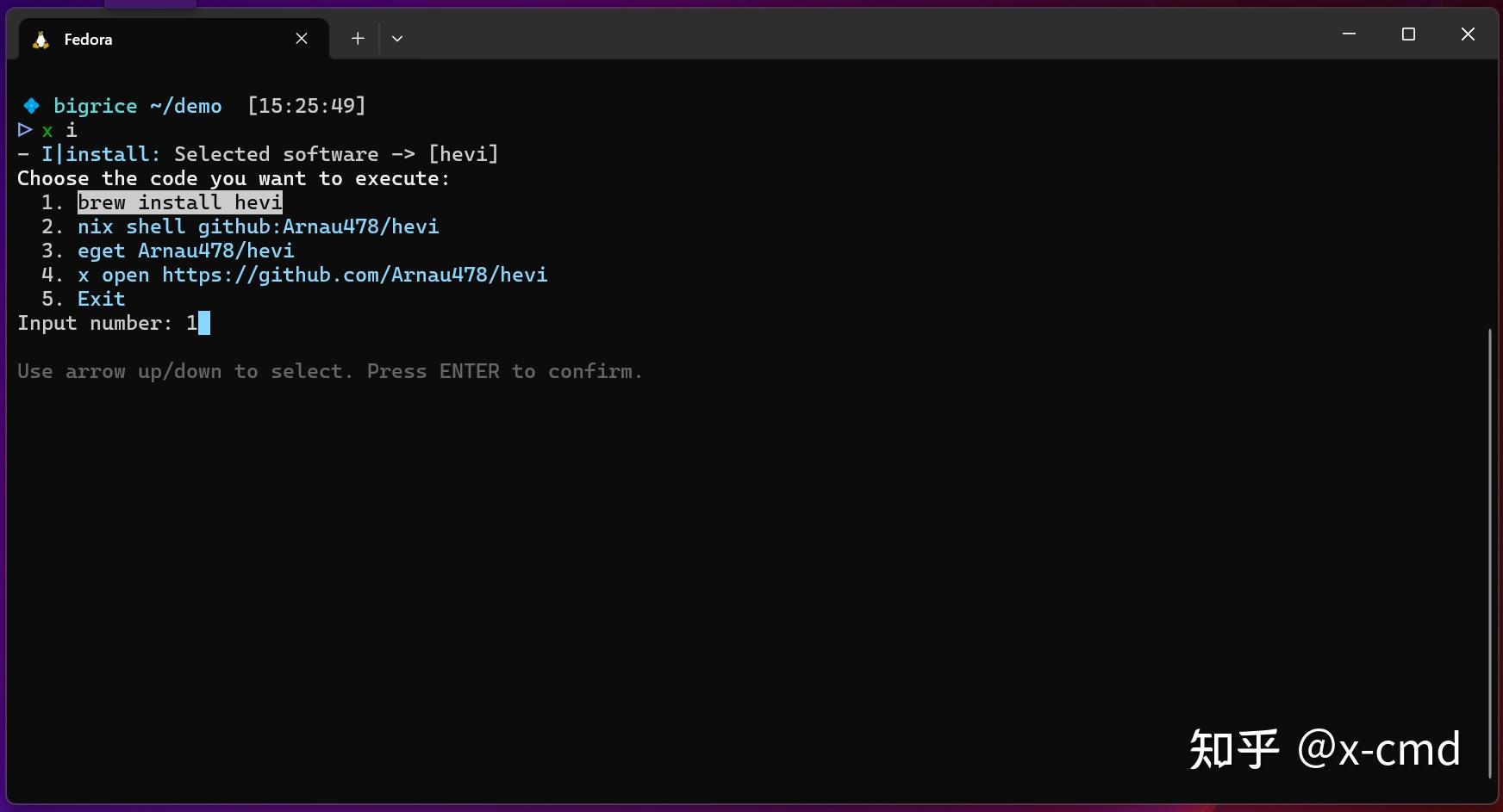 x-cmd install | hevi - 告别枯燥，让二进制世界焕发色彩！ - 知乎